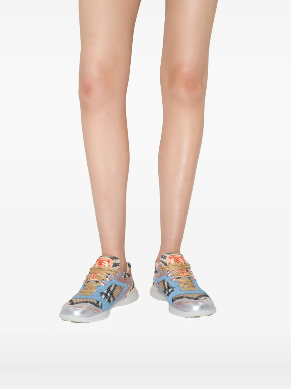 Burberry Check Matrix Sneakers | Blue | FARFETCH