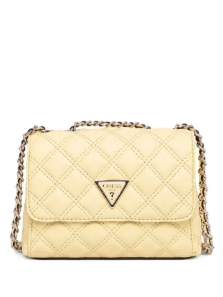 GUESS USA Giully Quilted Cross Body Bag | Yellow | FARFETCH