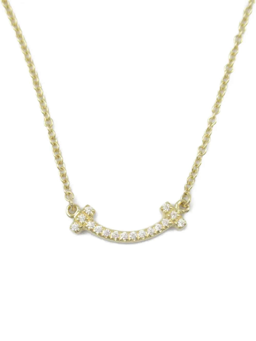 Tiffany & Co. Pre-Owned 2010s 18K Yellow Gold Smile Diamond Necklace ...