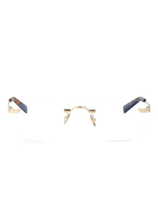 Saint Laurent Eyewear SL 744 Glasses | Gold | FARFETCH