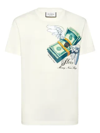 Philipp Plein Money Print T-shirt | White | FARFETCH