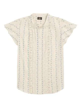 Ralph Lauren RRL Susan Pleated Floral button-up Shirt | Neutrals | FARFETCH