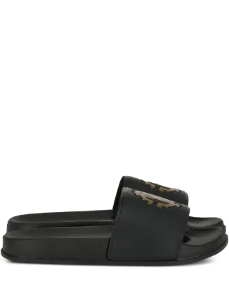 Cavalli Class logo-detail Slides | Black | FARFETCH CA