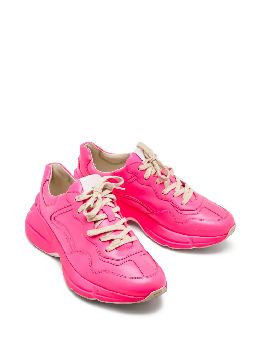 Gucci Pre-Owned Leather Sneakers | Pink | FARFETCH