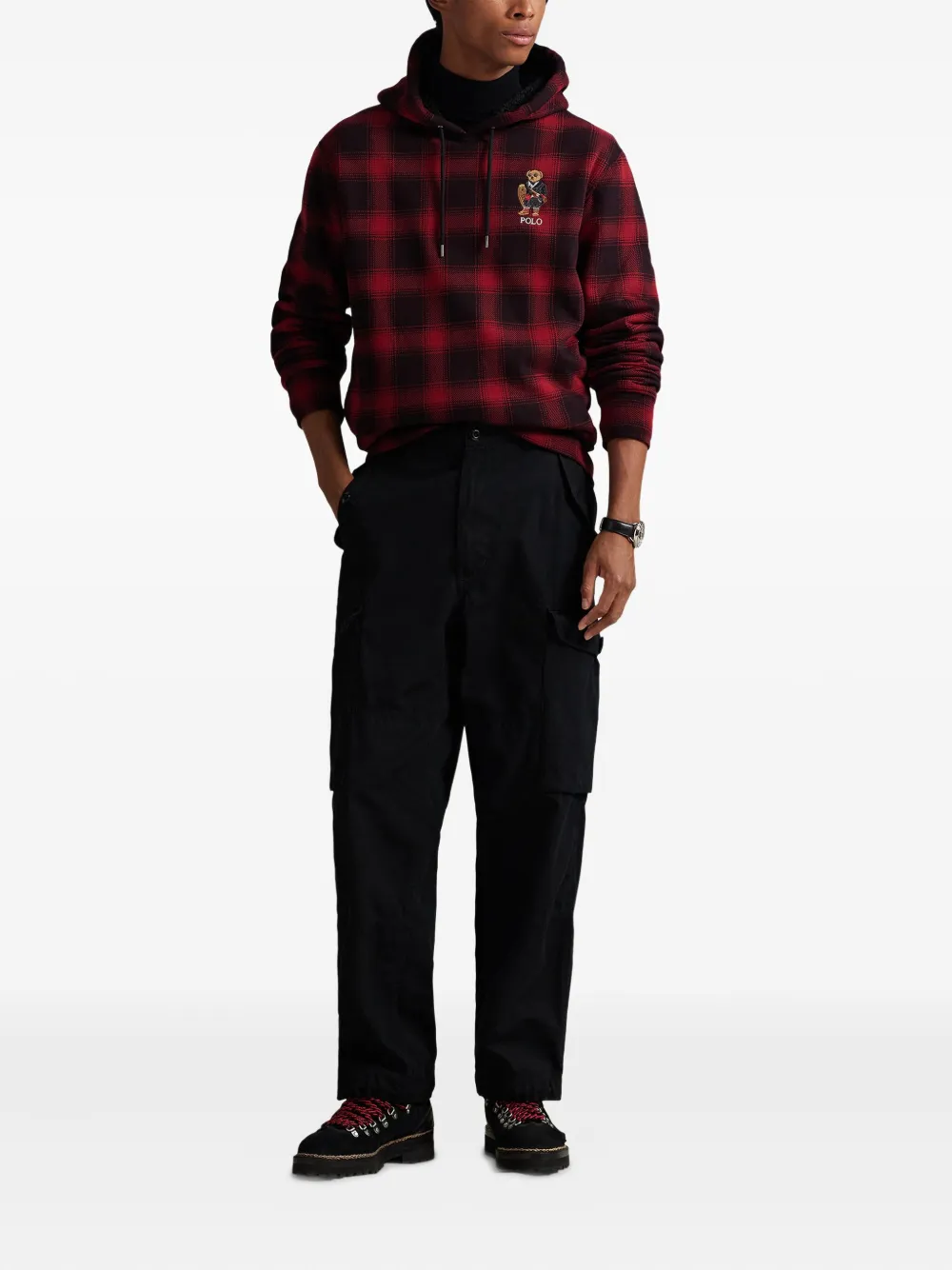 Polo Ralph Lauren plaid-pattern Hoodie | Red | FARFETCH