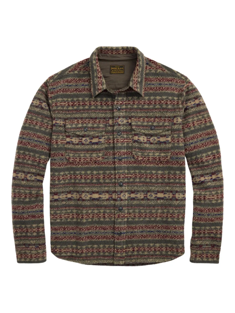 Ralph Lauren RRL Hector 图案提花衬衫 | 绿色 | FARFETCH CN