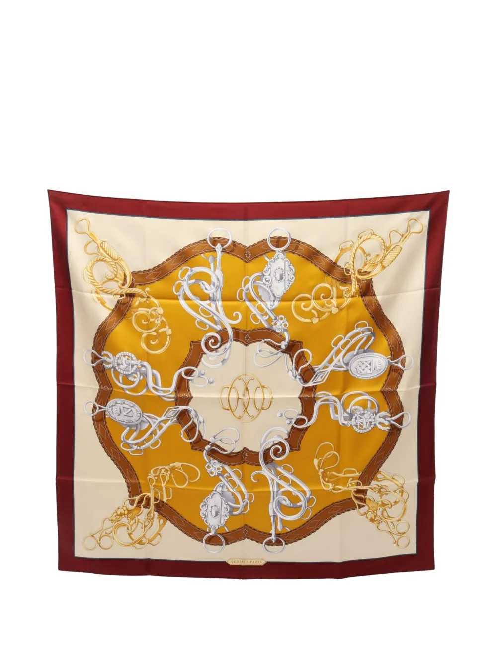 Hermès Pre-Owned 2020s 90 LIFT PROFILE Silk Scarf | Neutrals | FARFETCH