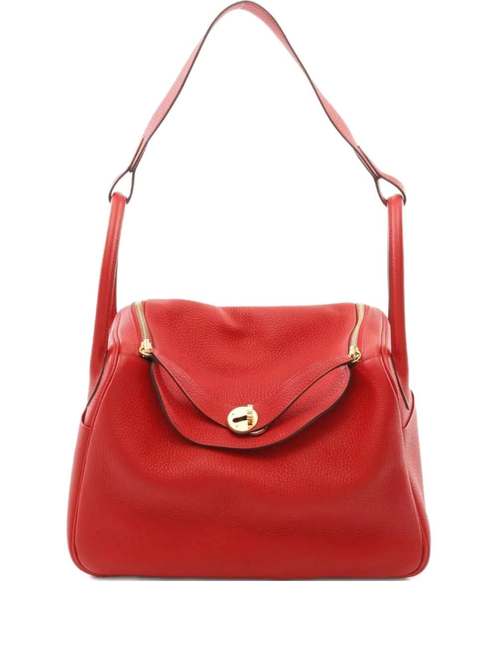 Hermès Pre-Owned 2021 Lindy 30 Shoulder Bag | Red | FARFETCH