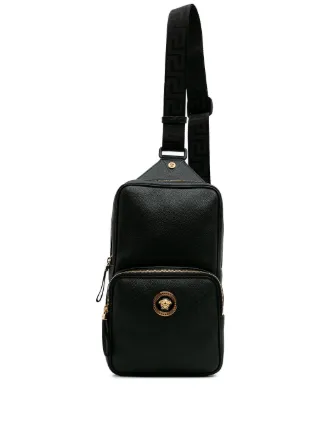 Versace Pre-Owned 2022 Grained Calfskin Medusa Sling Bag Crossbody Bag ...
