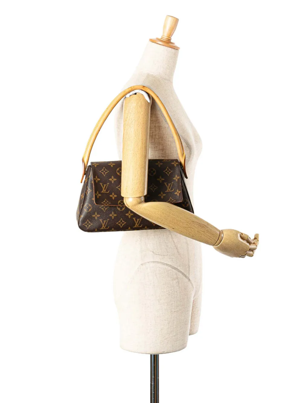 Louis Vuitton Pre-Owned 2003 Monogram Mini Looping Shoulder Bag | Brown ...