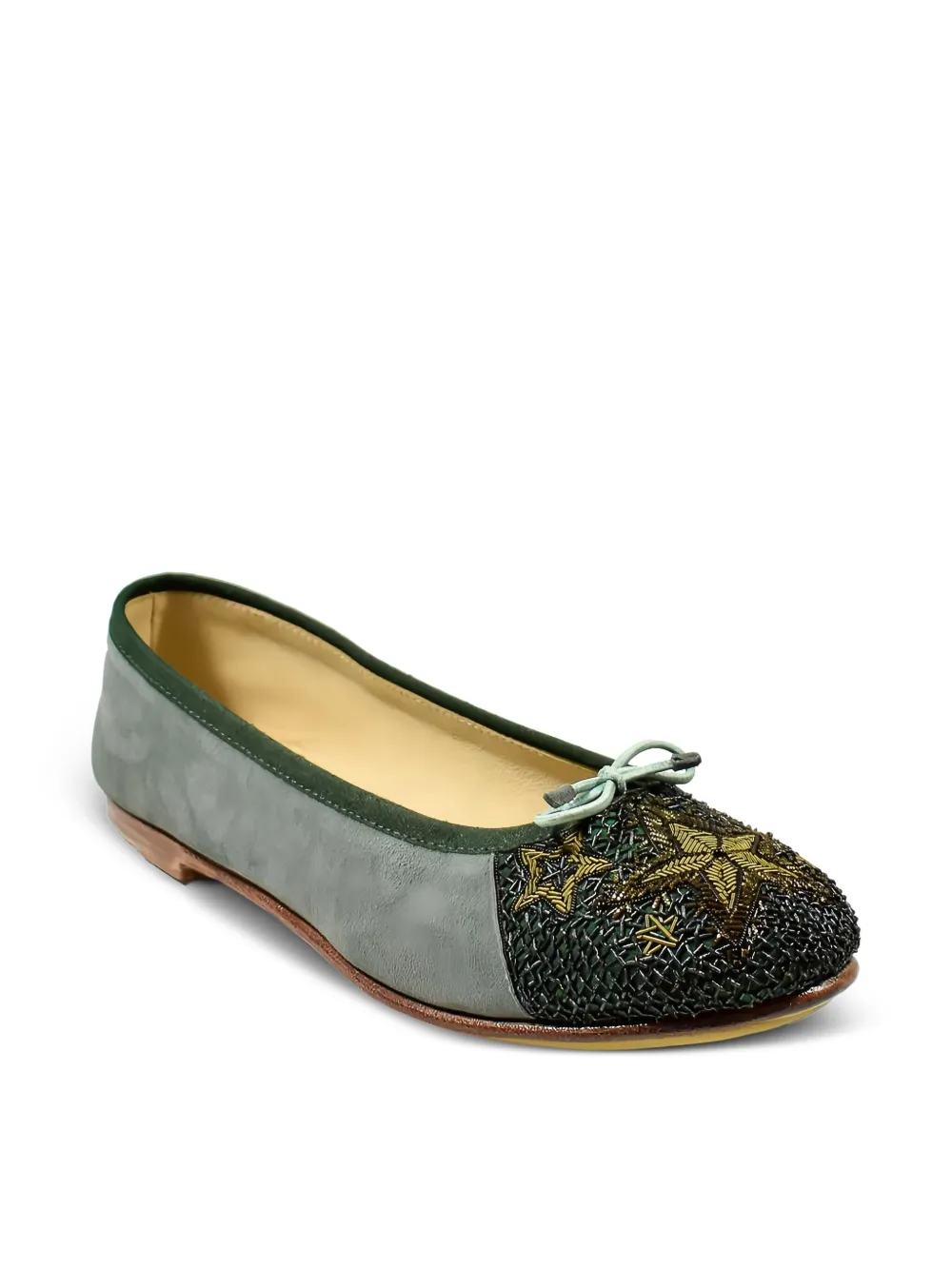 Meher Kakalia Starry Night embroidered-toe Ballet Flats | Grey ...
