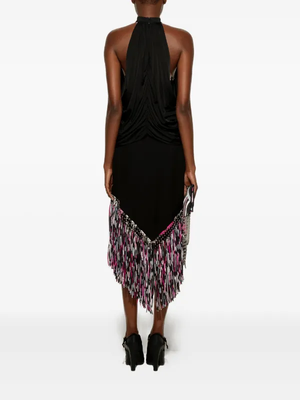 draped turtleneck top