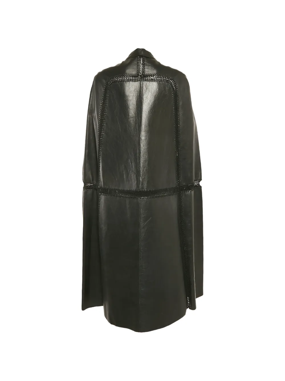 Valentino Garavani Pre-Owned Leather Coat | Black | FARFETCH AU