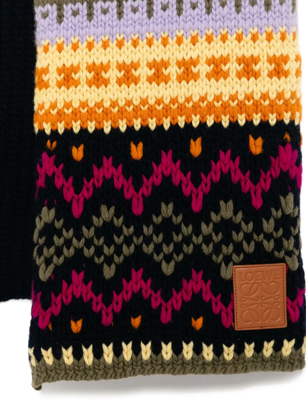 LOEWE Logo Wool Scarf | Blue | FARFETCH AU