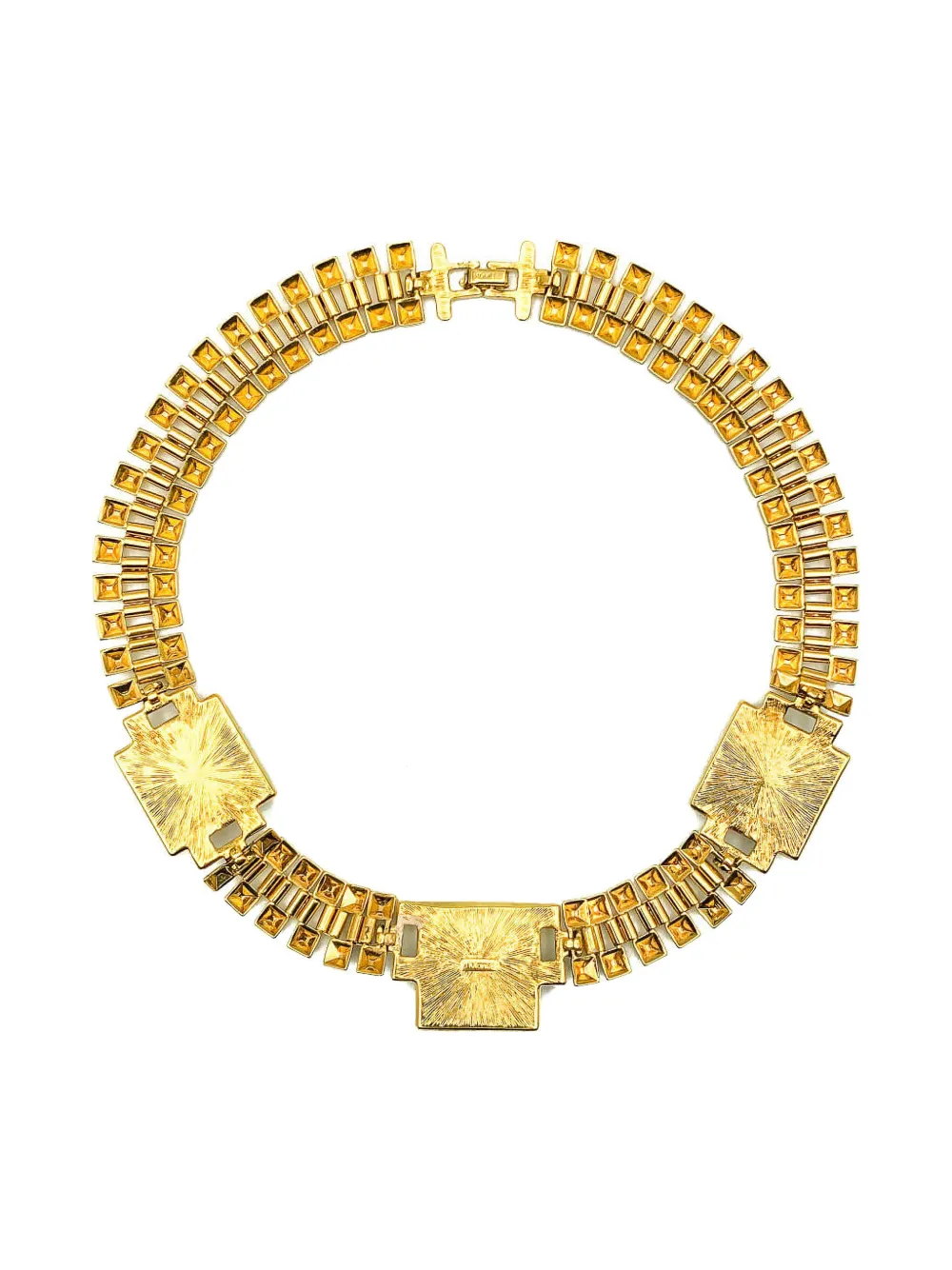 Jennifer Gibson Jewellery 1980s Sugarloaf Square Statement Collar | Gold | FARFETCH HK