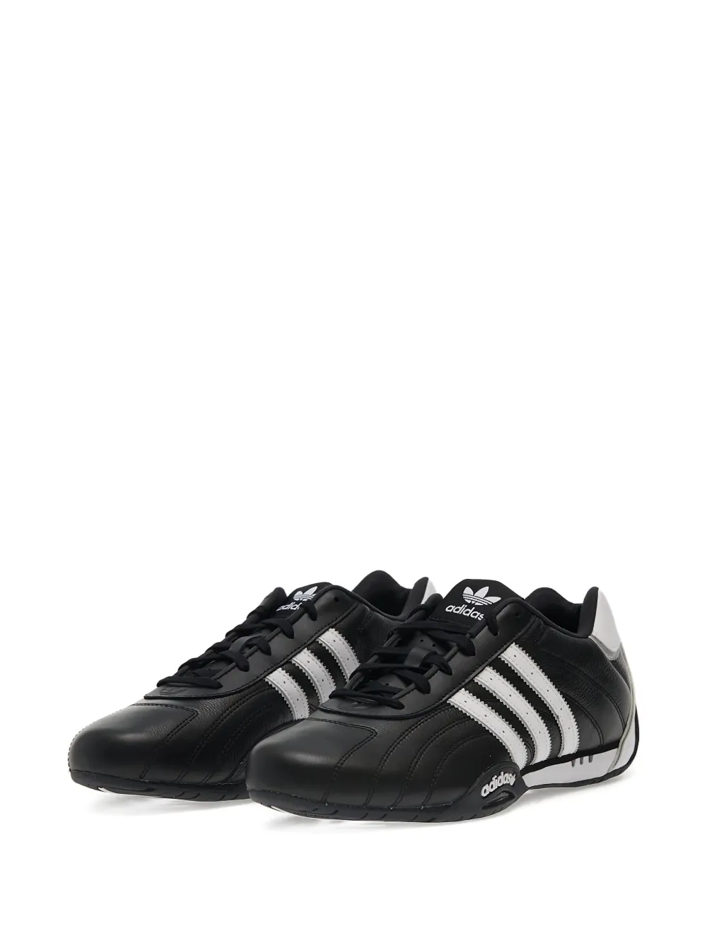 Adidas Adiracer three-stripe Leather Sneakers | Black | FARFETCH
