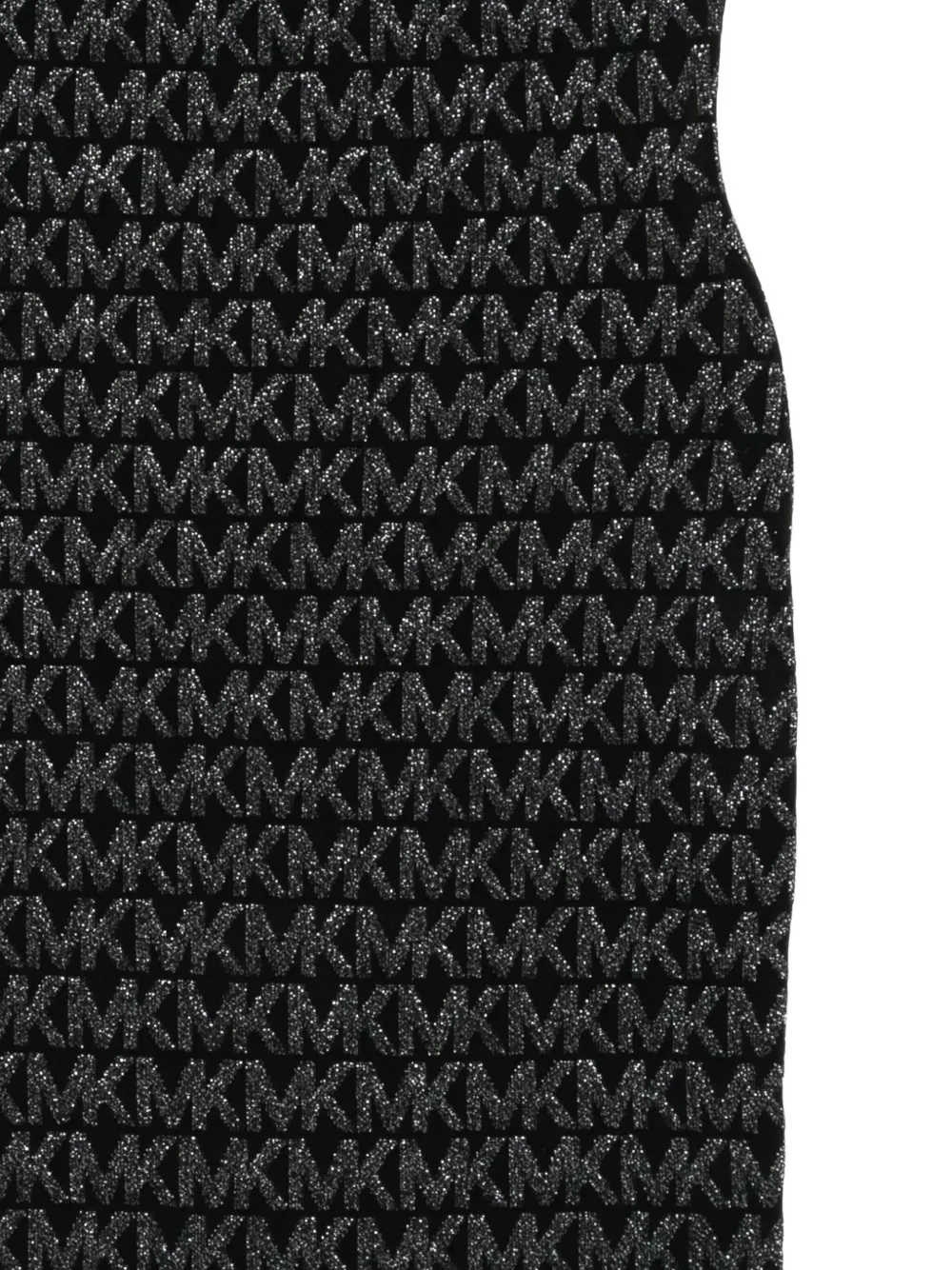 Michael Kors Metallic Logo Jacquard Midi Dress | Black | FARFETCH