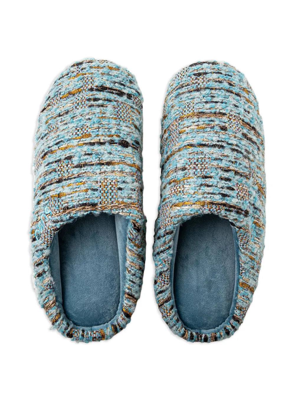 SUBU Slippers met textuur Blauw - Schoenen.nl