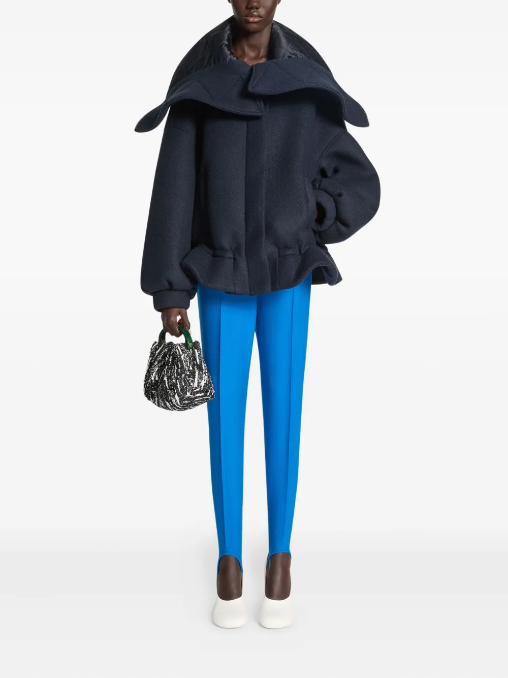 Dries Van Noten Bonded Short Parka In Blue | ModeSens