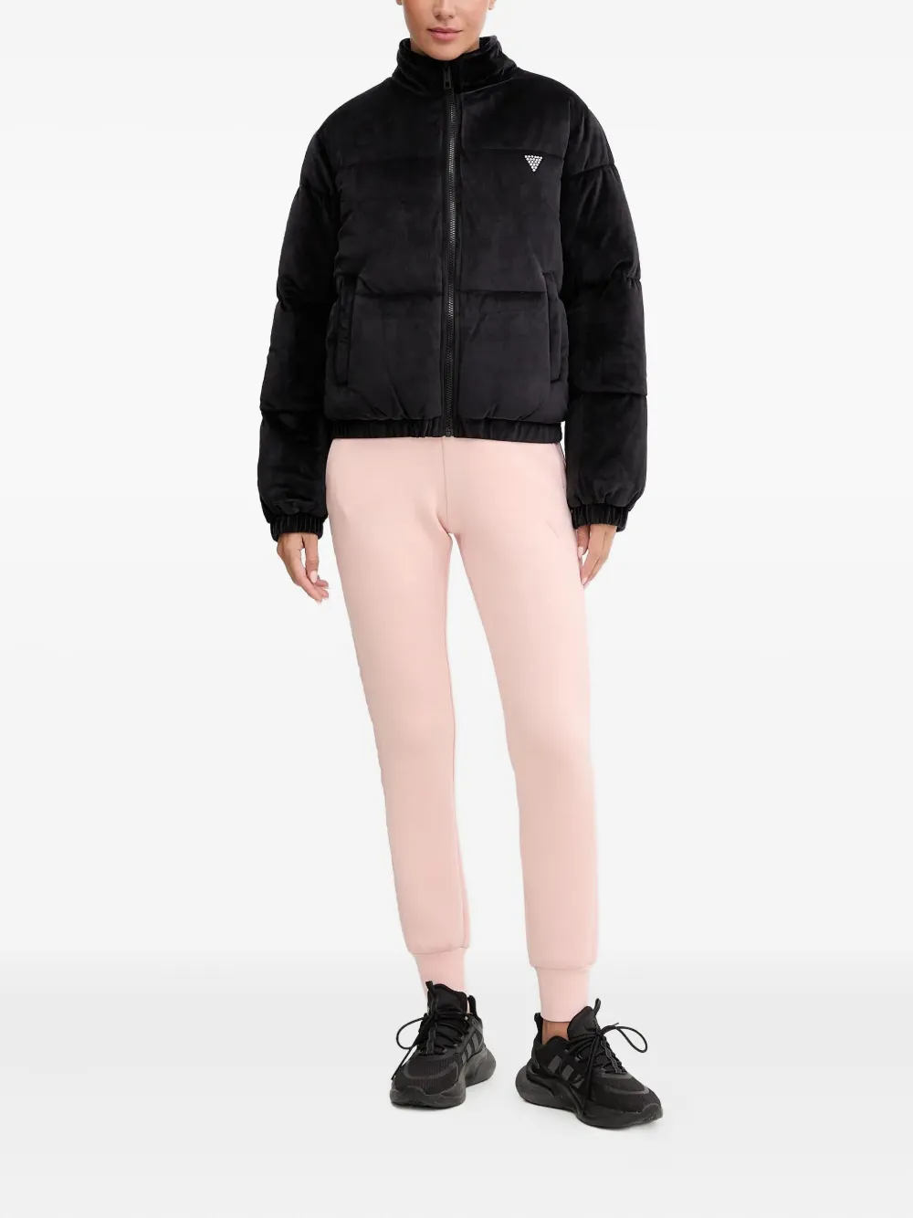 GUESS USA logo-detail Puffer Jacket | Black | FARFETCH