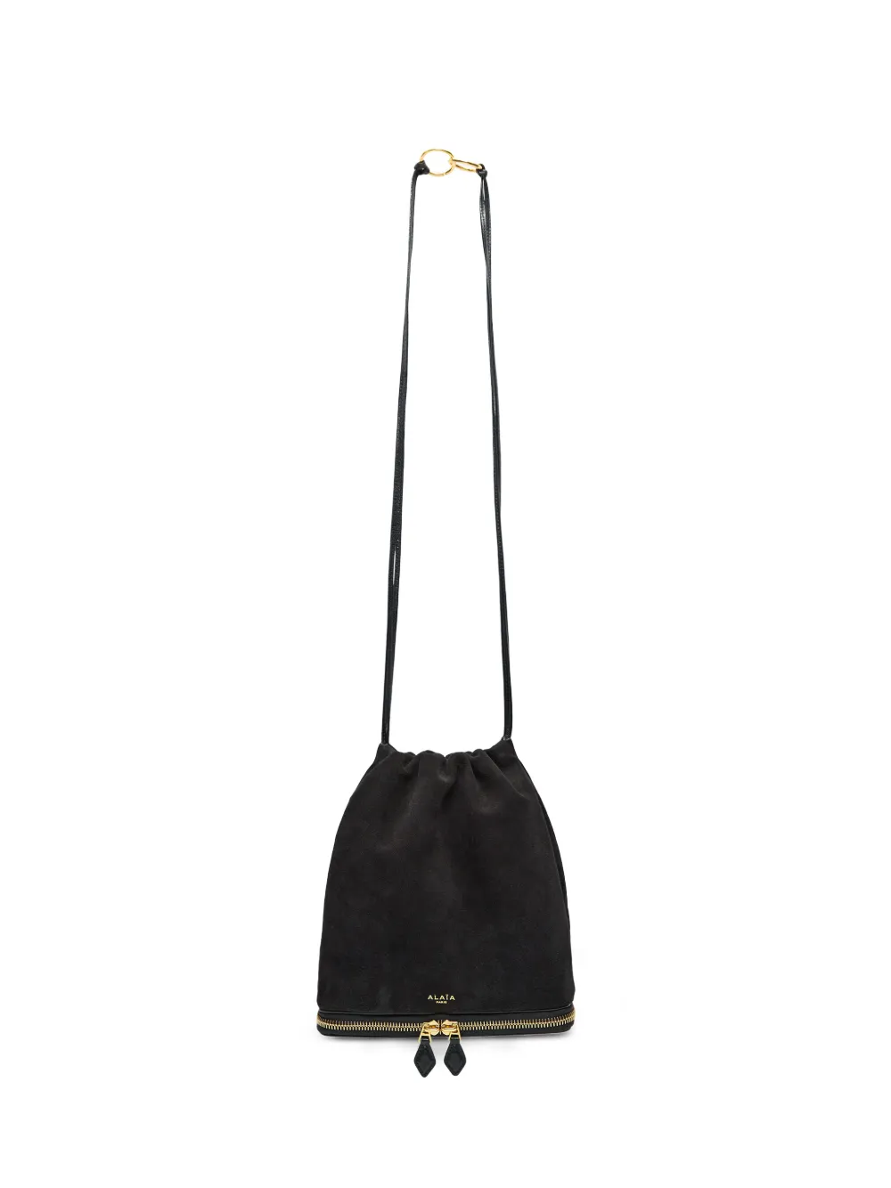 Alaïa Le Pochon 绒面皮小号手拿包 | 黑色 | FARFETCH CN