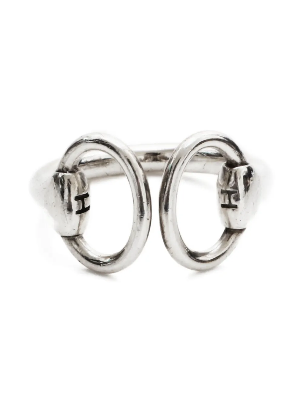 Hermès Pre-Owned 1990s snaffle-bit Ring | Silver | FARFETCH