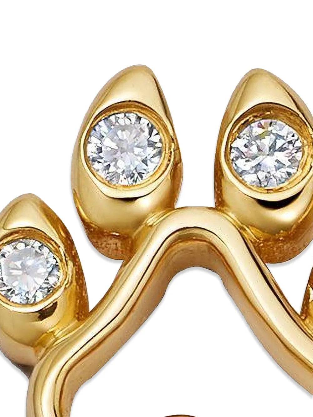 Loquet 18K Yellow Gold Dog Paw Diamond Pendant | Gold | FARFETCH