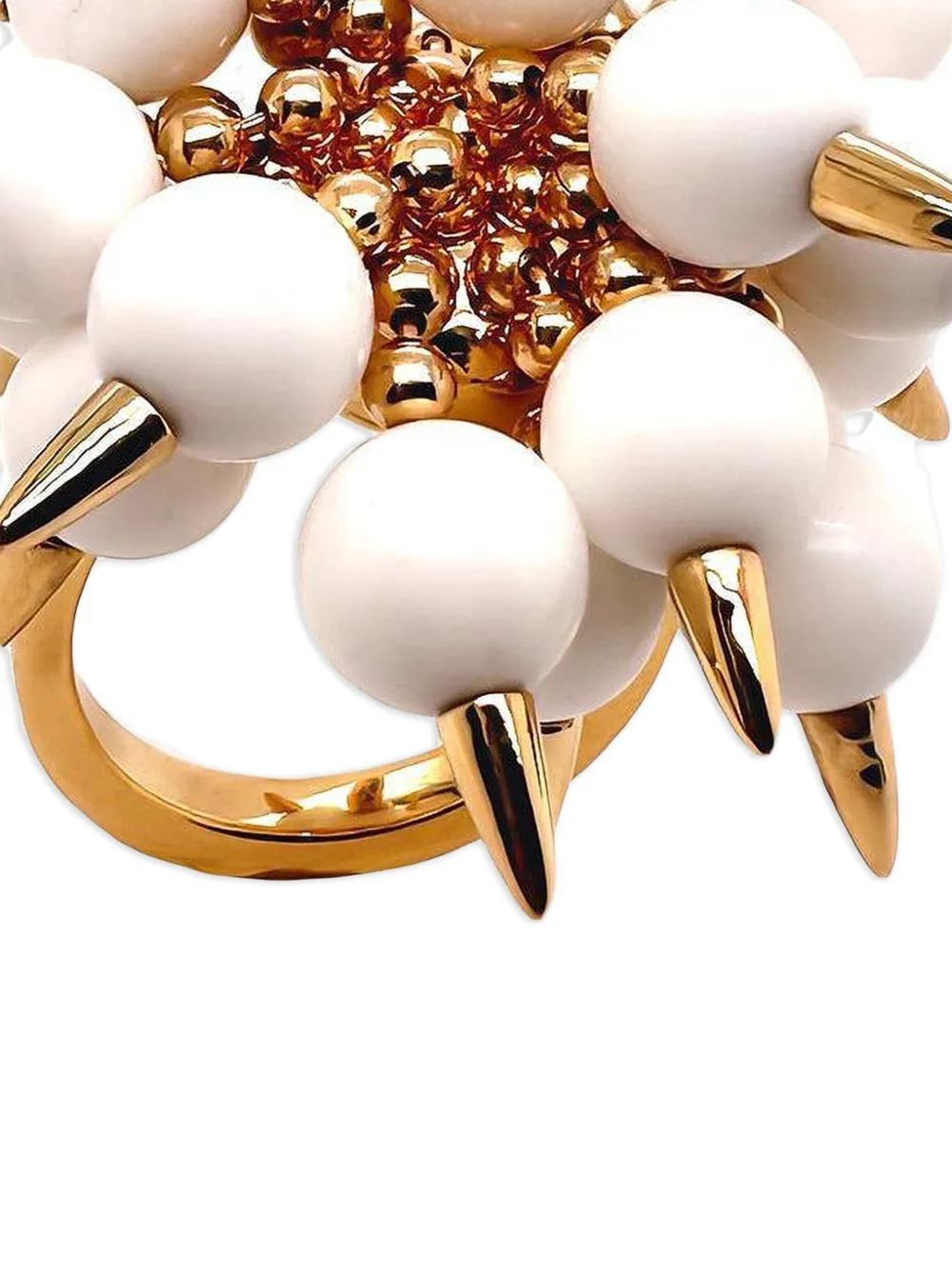 Brooks Brothers 18K Yellow Gold Spiked Muse Diamond And Onyx Ring ...