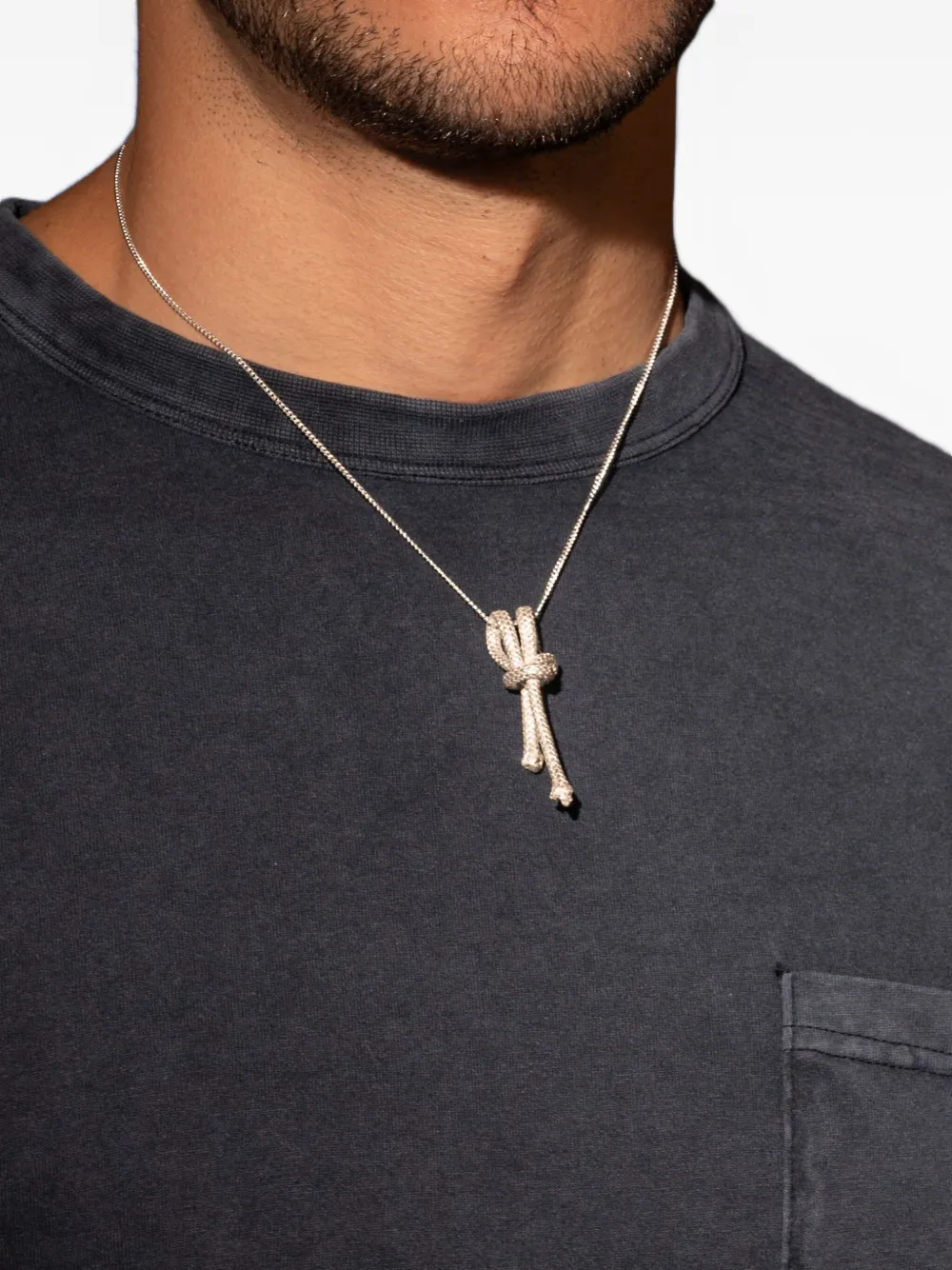 Angela Lago Collier Clove Hitch En Argent Sterling | Argent | FARFETCH FR