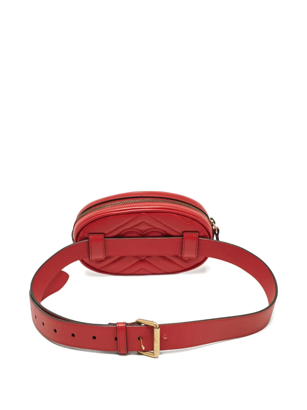 Gucci Pre-Owned Mini GG Marmont Belt Bag | 红色 | FARFETCH CN