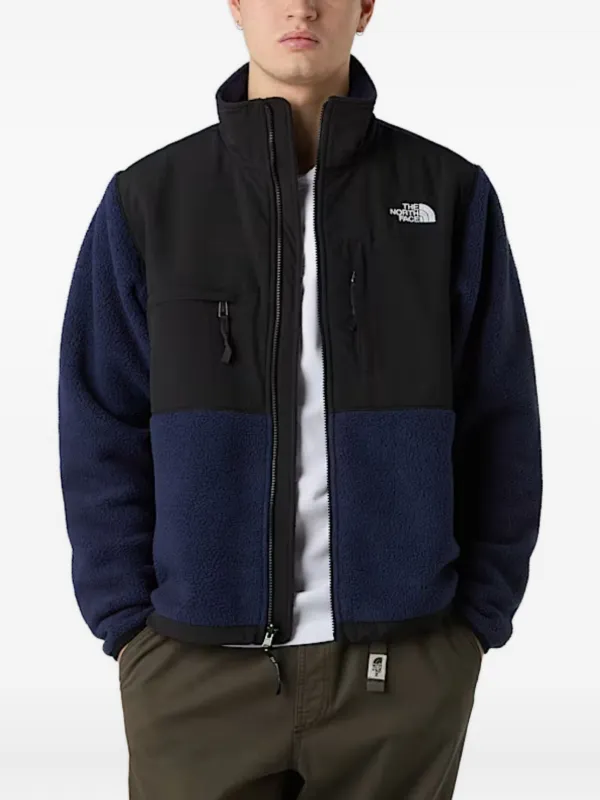 fuzzy north face zip jacket