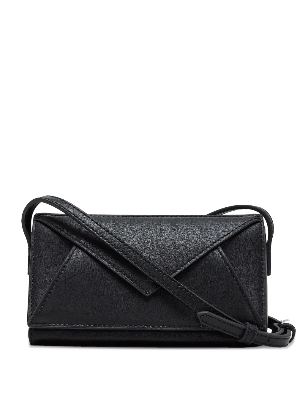 Pabepabe flap-triangle Shoulder Bag | Black | FARFETCH UK