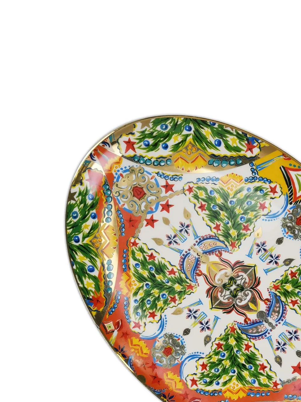 BACI MILANO Cosy Xmas Oval Plate | Neutrals | FARFETCH ZA