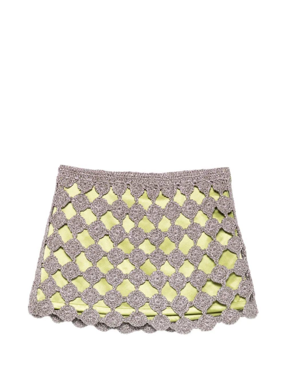 Simon Miller Zera Crochet Mini Skirt | Green | FARFETCH