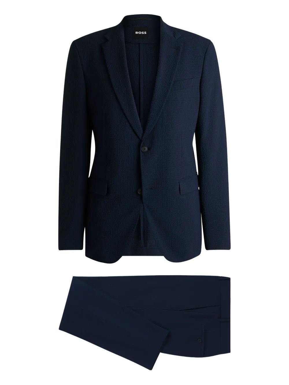 BOSS Terno Texturizado Com Dois Botões | Azul | FARFETCH BR
