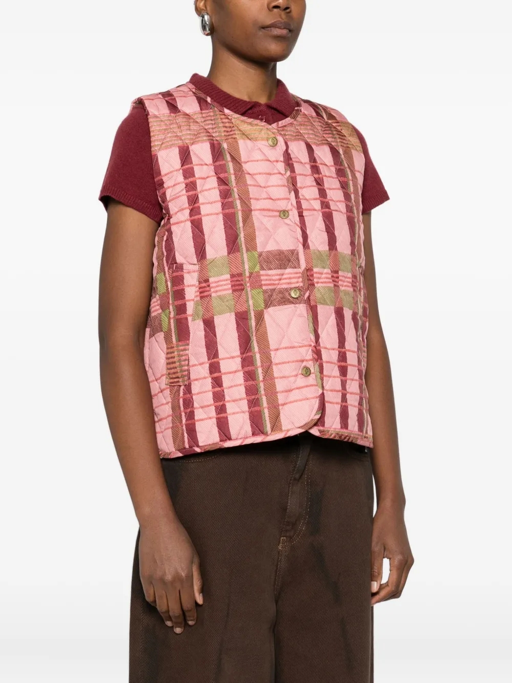 Barbour X Farm Rio Fernanda Quilted Vest In Multi | ModeSens