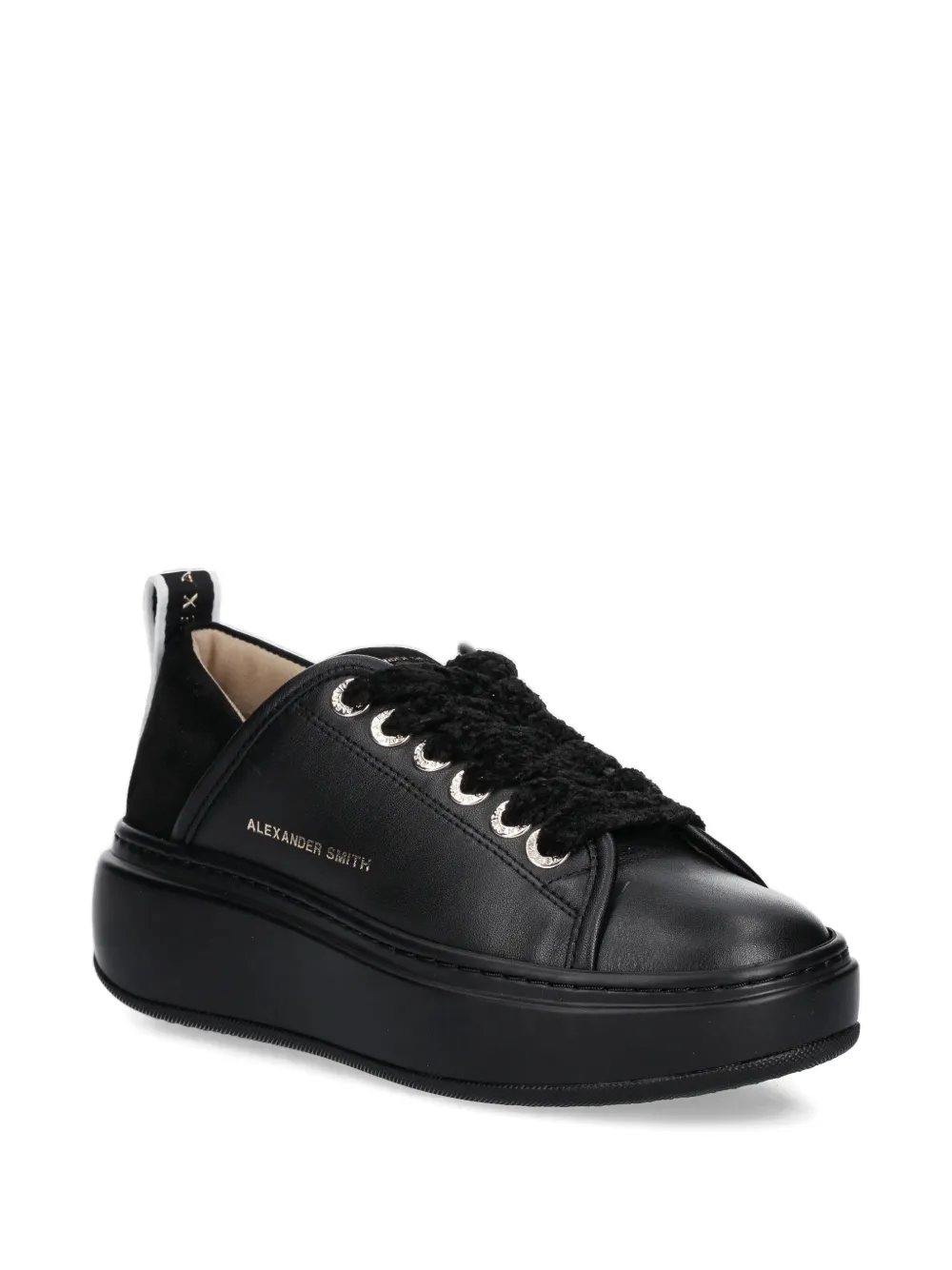 Alexander Smith Wembley Textured lace-up Sneakers | ブラック | FARFETCH JP