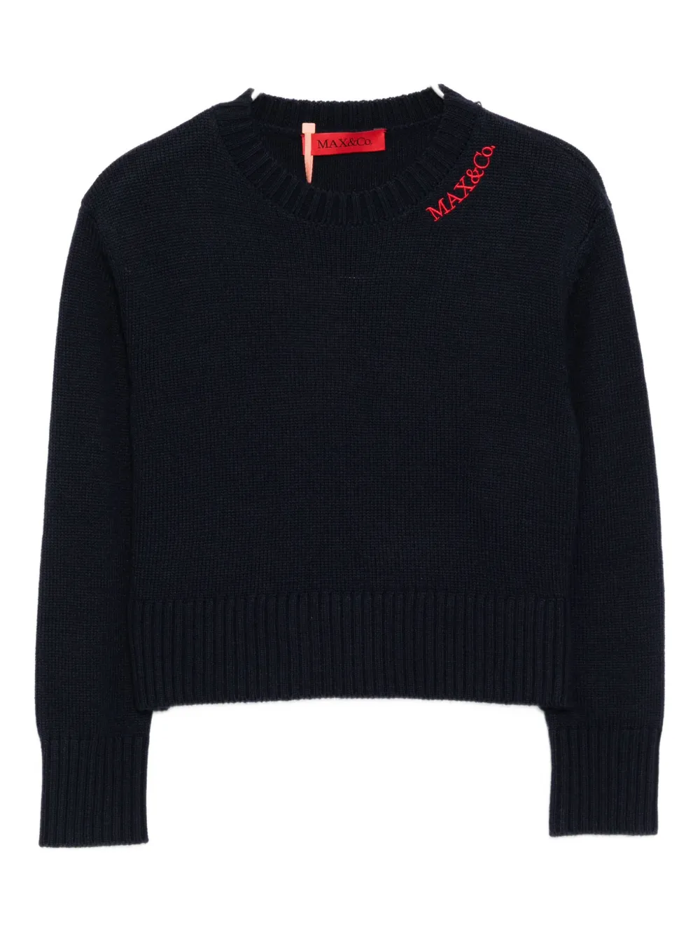 Max & Co Kids' Logo Embroidered Jumper In Black | ModeSens