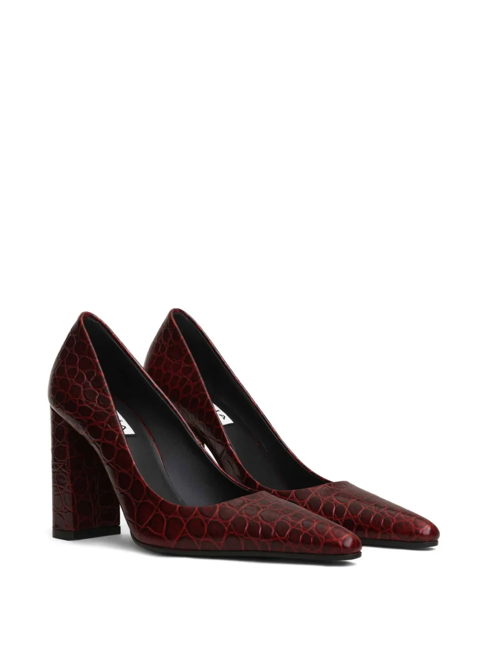 Alaïa Pointy Toe Pumps With Block Heel | 红色 | FARFETCH CN