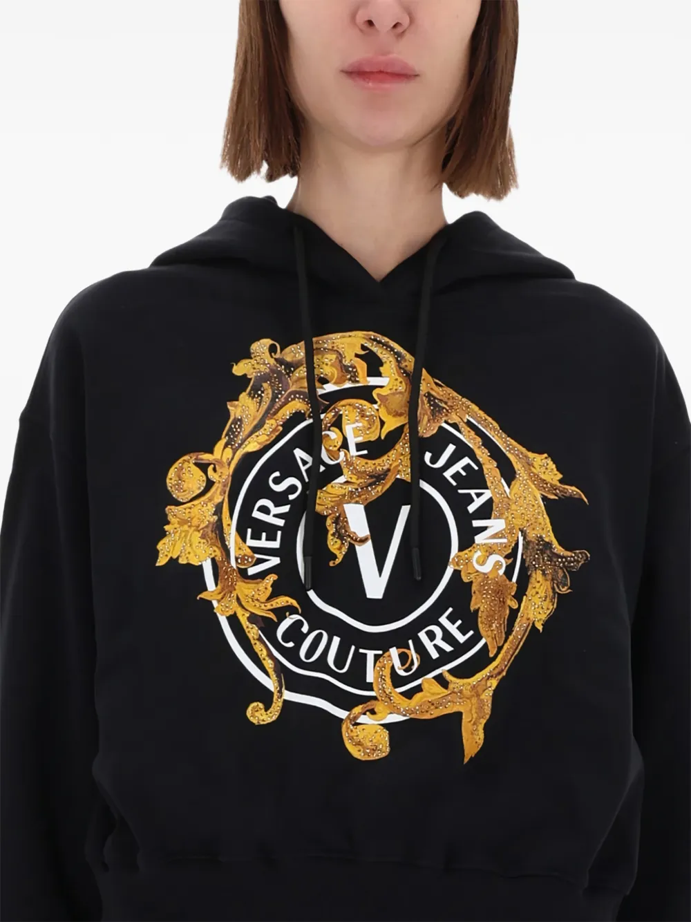 Versace Jeans Couture Baroque Logo Sweater | ブラック | FARFETCH JP