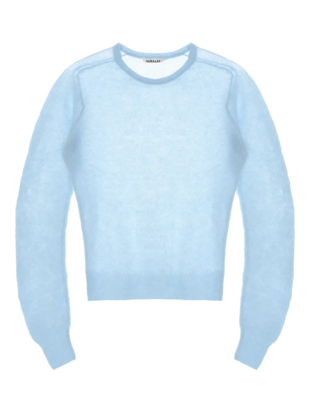 Auralee 羊驼呢羊毛混纺针织上衣 | 蓝色 | FARFETCH CN