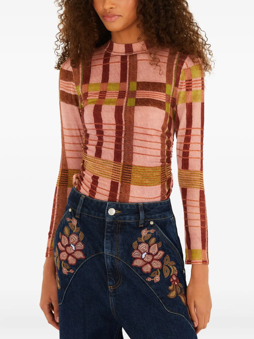 FARM Rio Top Thalita De Manga Larga De FARM Rio x Barbour | Rosa ...