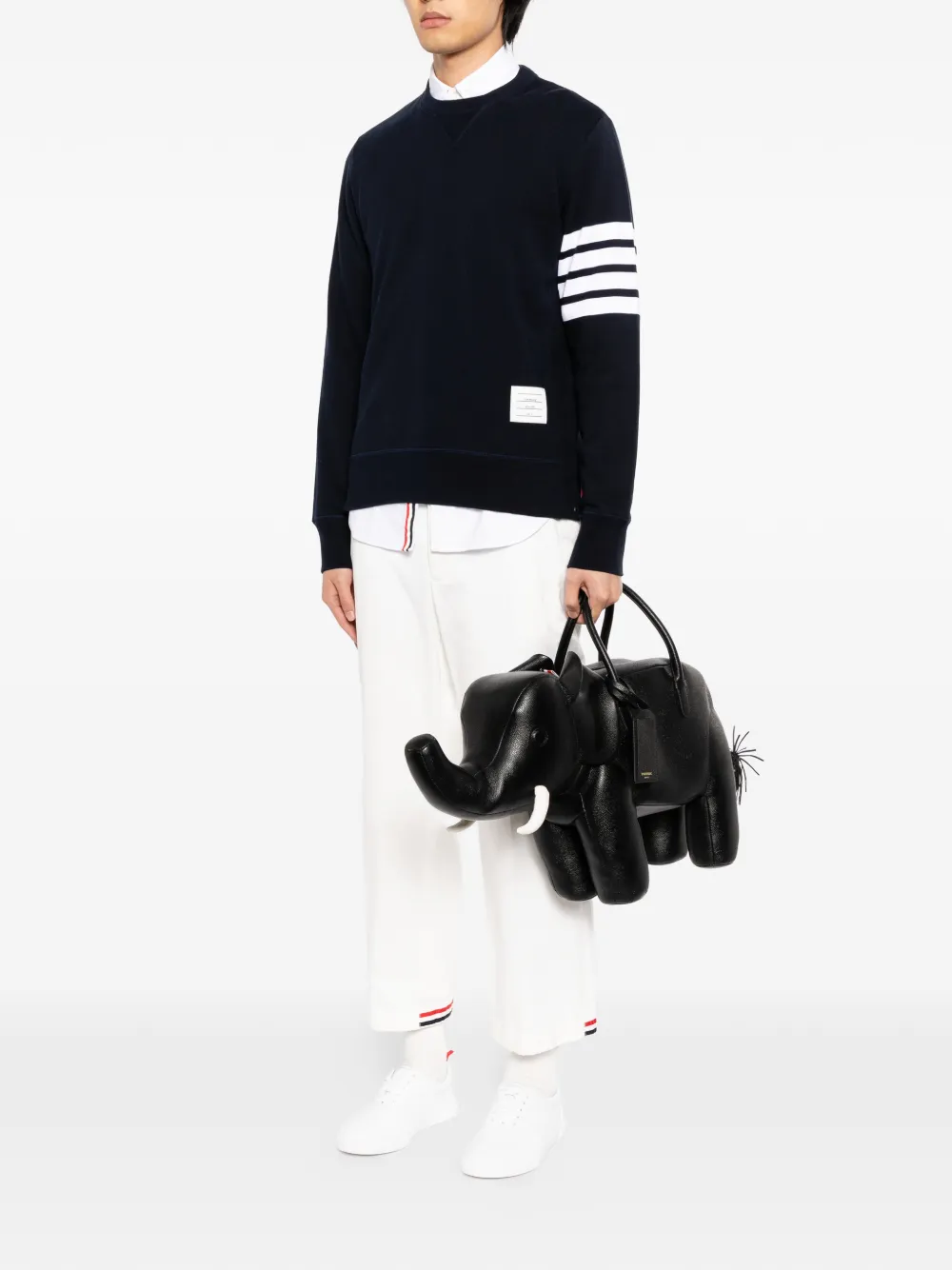 Thom Browne Elephant Top Handle Tote Bag | Black | FARFETCH