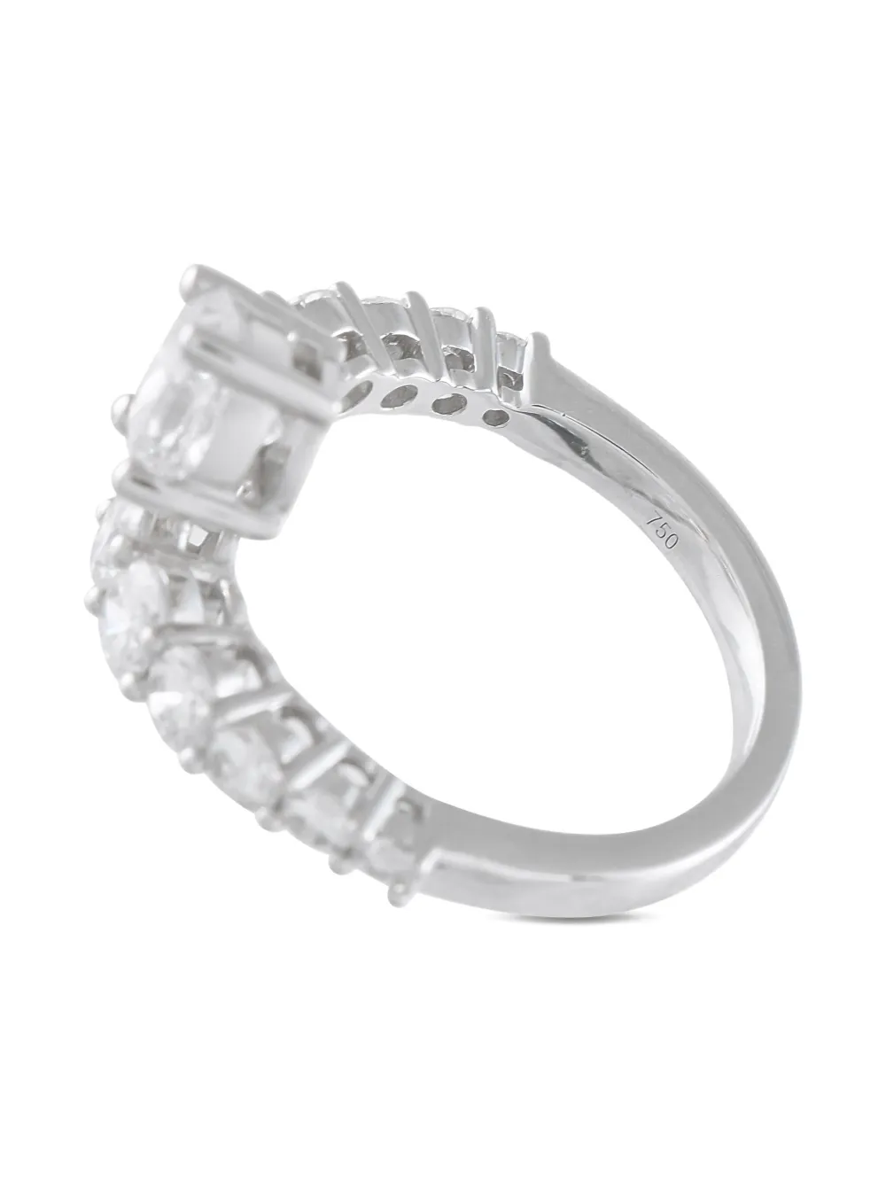 LB Exclusive 18K White Gold Diamond Ring | Silver | FARFETCH UK