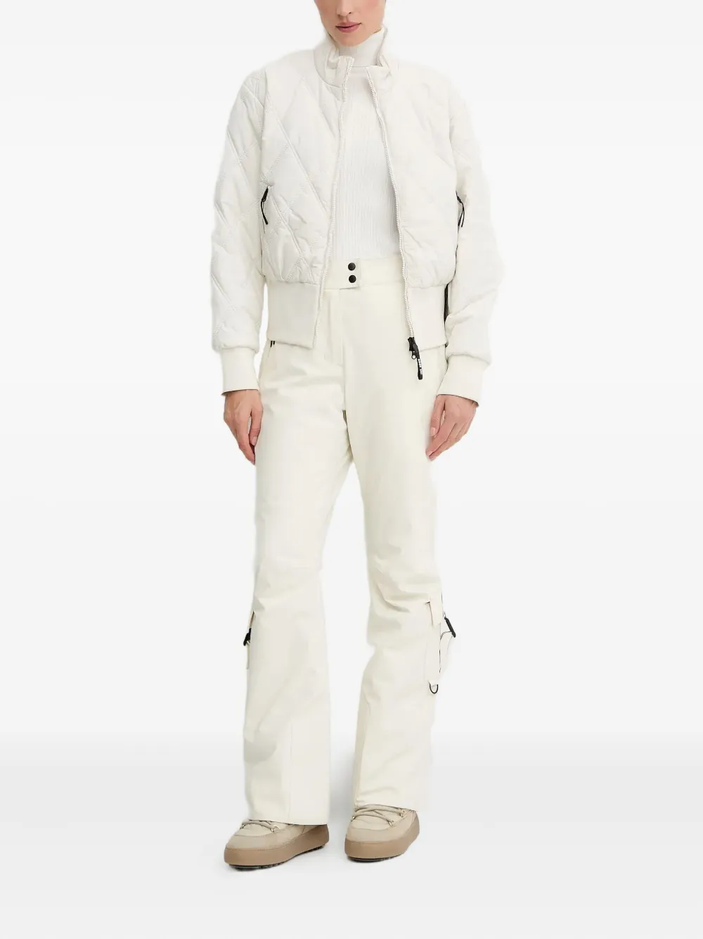 BOSS Marla Quilted zip-up Ski Jacket | White | FARFETCH