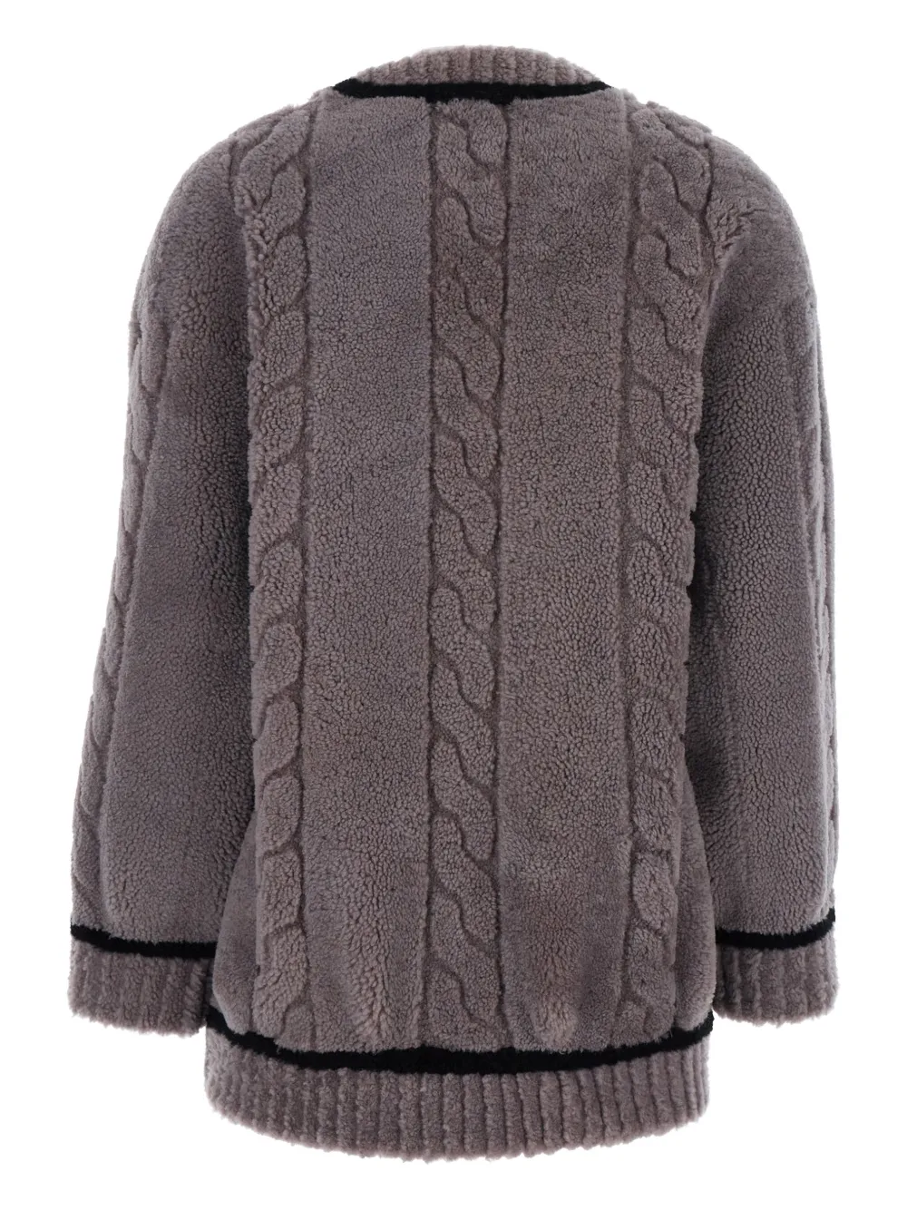 Blancha cable-knit V-neck Cardigan | Grey | FARFETCH