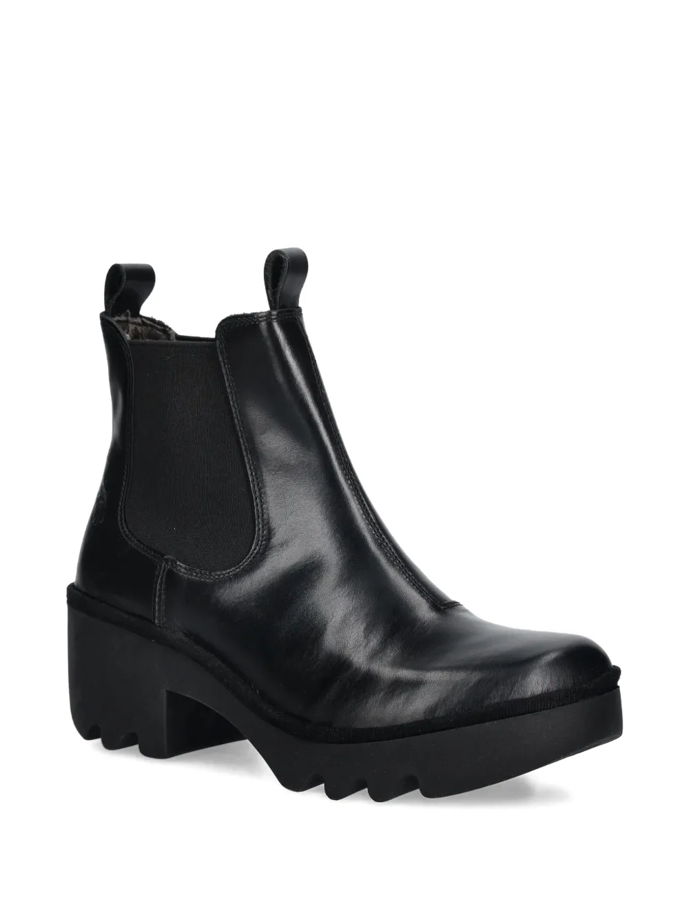 Fly London pull-tab block-heel boots Zwart - Schoenen.nl