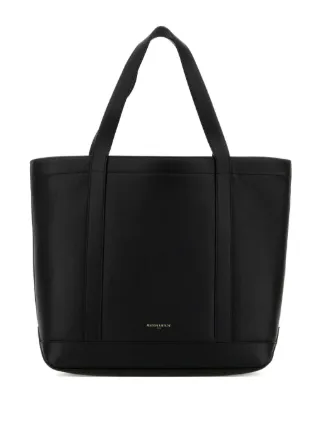Maison Kitsuné open-top Leather Tote Bag | Black | FARFETCH