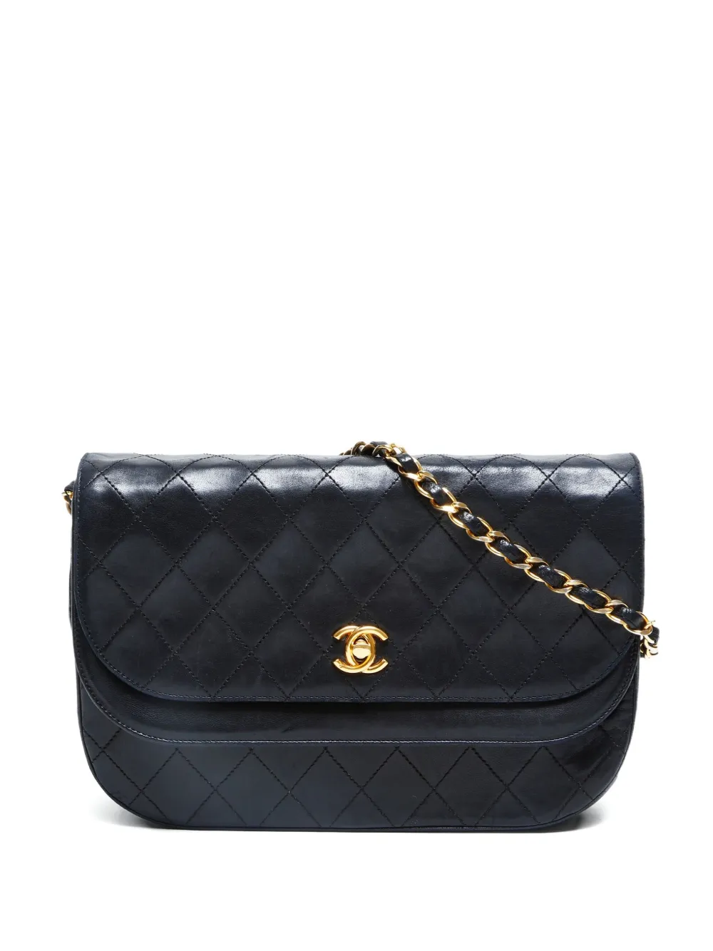 CHANEL Pre-Owned 1980s diamond-stitch Chain Shoulder Bag | Black ...