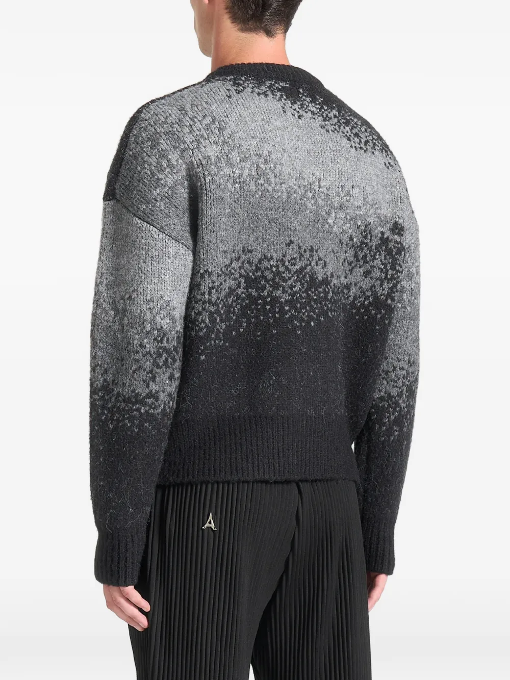 Manière De Voir Yani ombré-effect crew-neck sweater - Grey - Curated ...